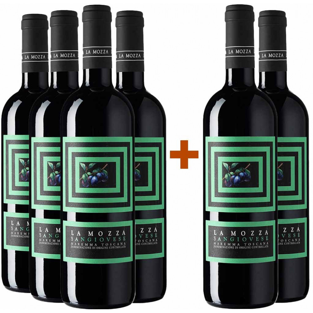 La Mozza 4+2 Paket Sangiovese Maremma Toscana DOC trocken