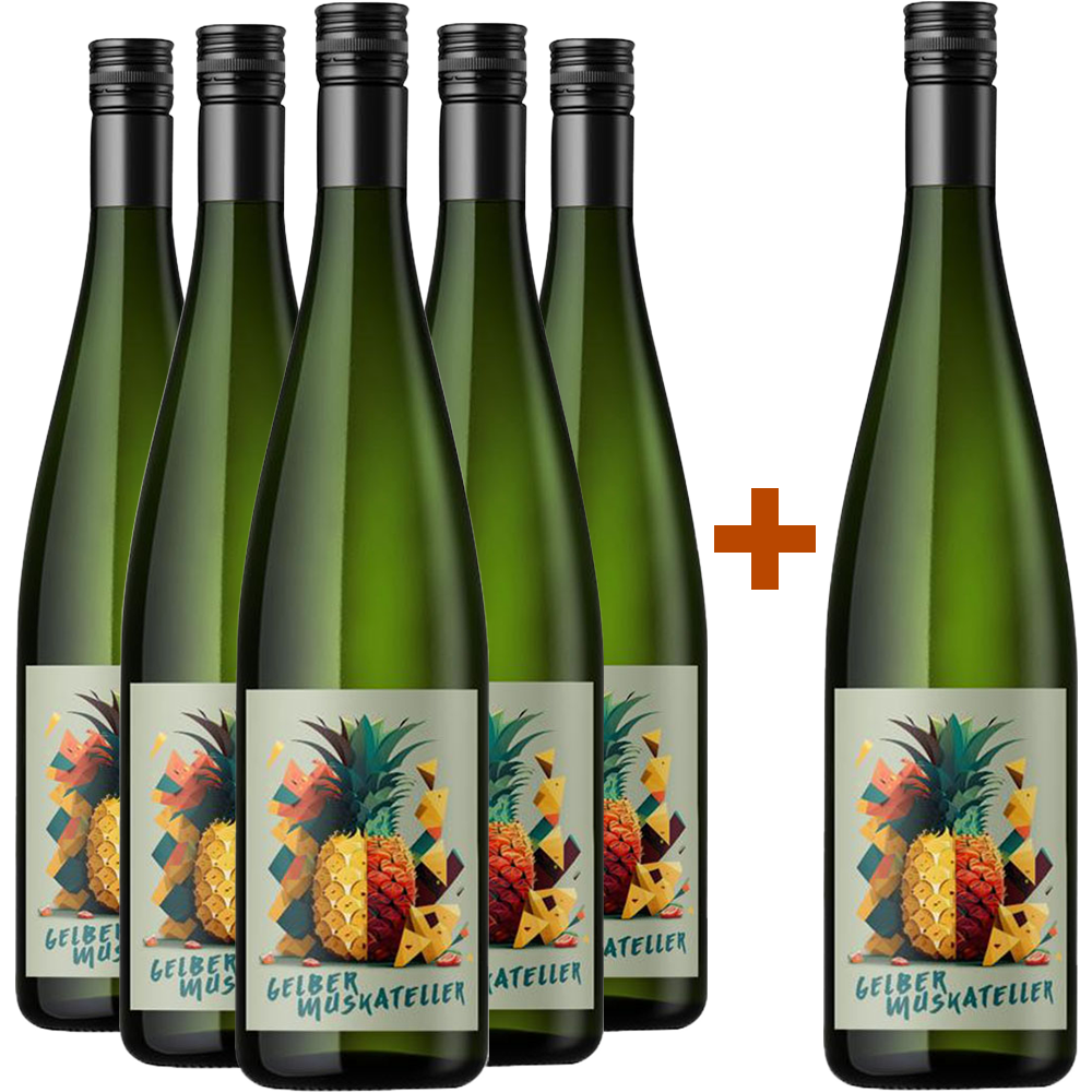 WEINCROWD 5+1 Paket Gelber Muskateller süß