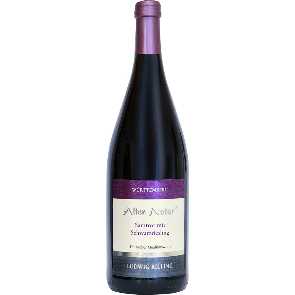 Rilling Sekt 2019 Alter Notar Samtrot mit Schwarzriesling halbtrocken 1,0 L
