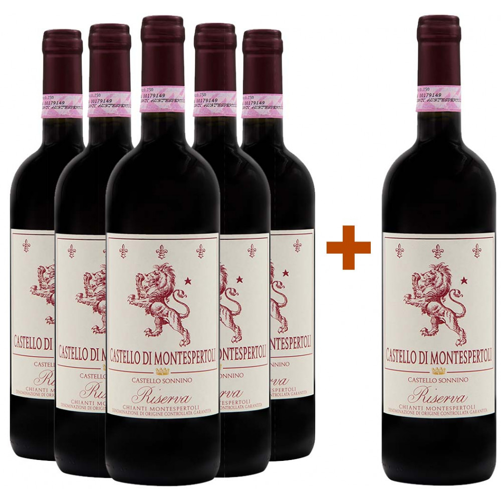 Castello Sonnino 5+1 Castello di Montespertoli Chianti Riserva DOCG Paket