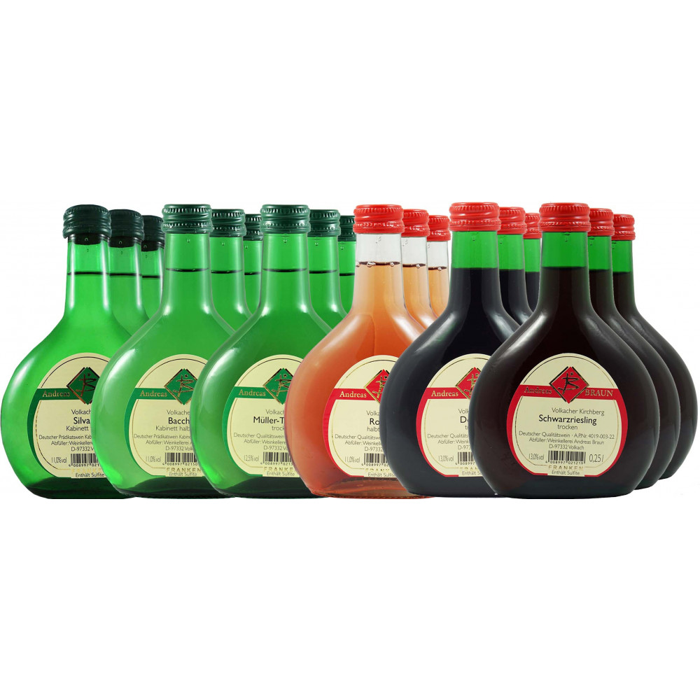 Bocksbeutel Probierpaket 0,25L - Weingut Andreas Braun