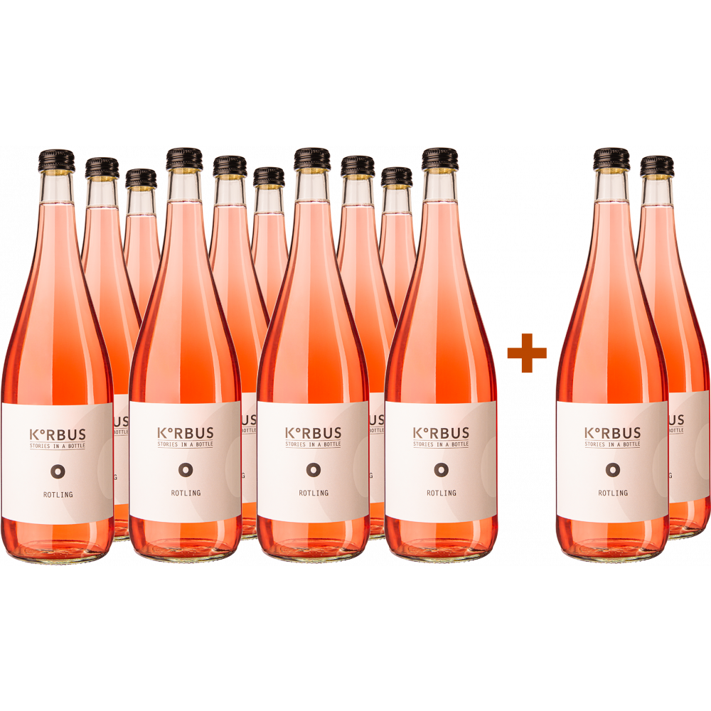 Korbus Wine 10+2 Paket Rotling feinherb 1L