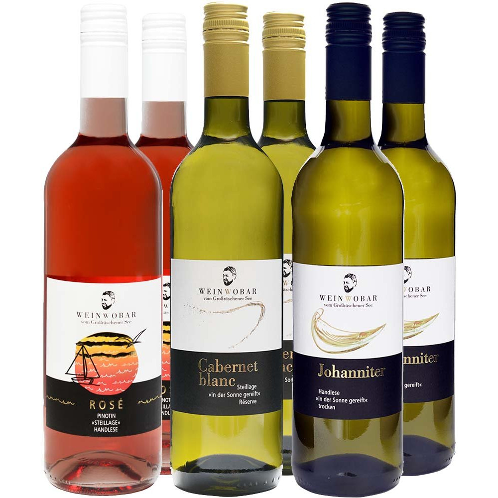 WeinWobar vom Großräschener See PIWI-Probierpaket weiß/rosé