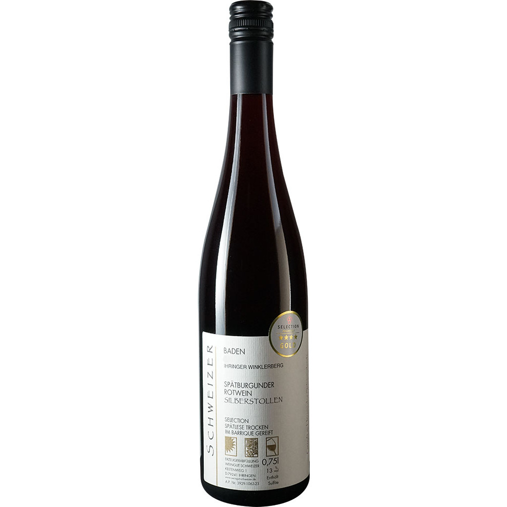 Schweizer 2019 Ihringer Winklerberg Spätburgunder Rotwein im Barrique ...
