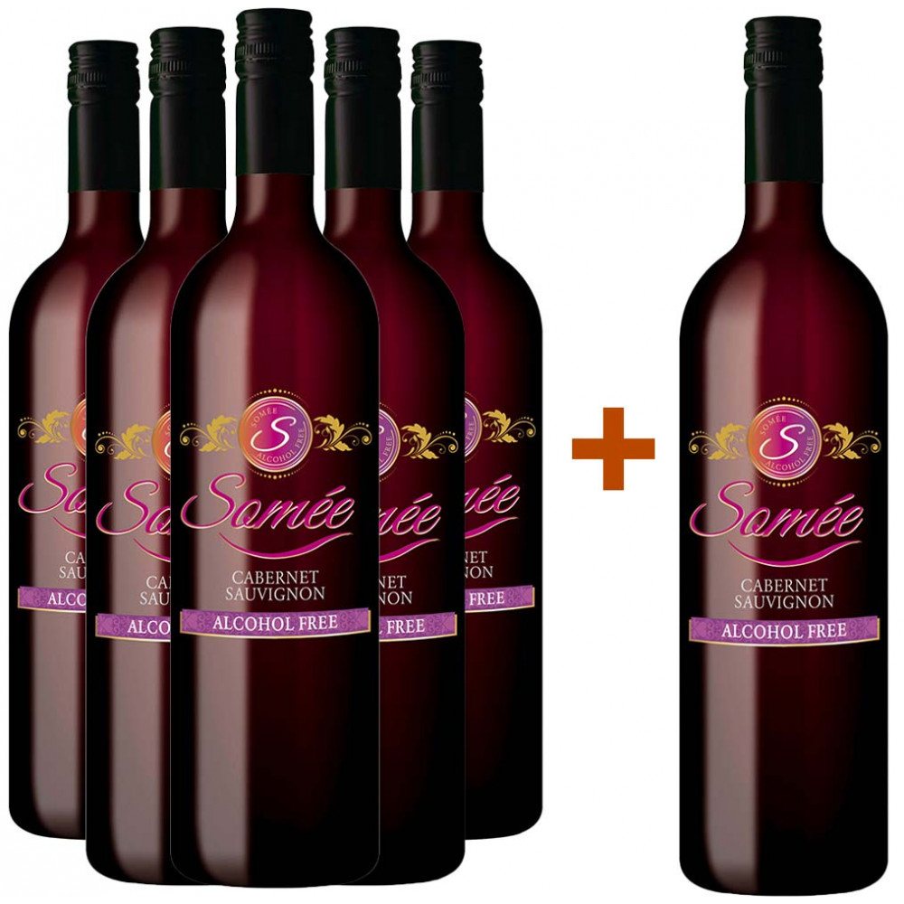 Somee 5+1 Paket Cabernet Sauvignon halbtrocken Alkoholfrei