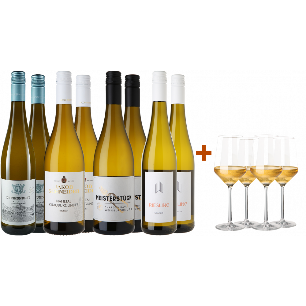 WirWinzer Select Weißwein-Paket mit 4 gratis Gläsern