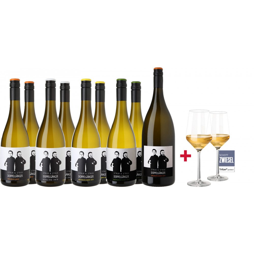 Großes Strub & Strub "Doppelgänger" Kennenlern-Paket inkl. Gläser ...
