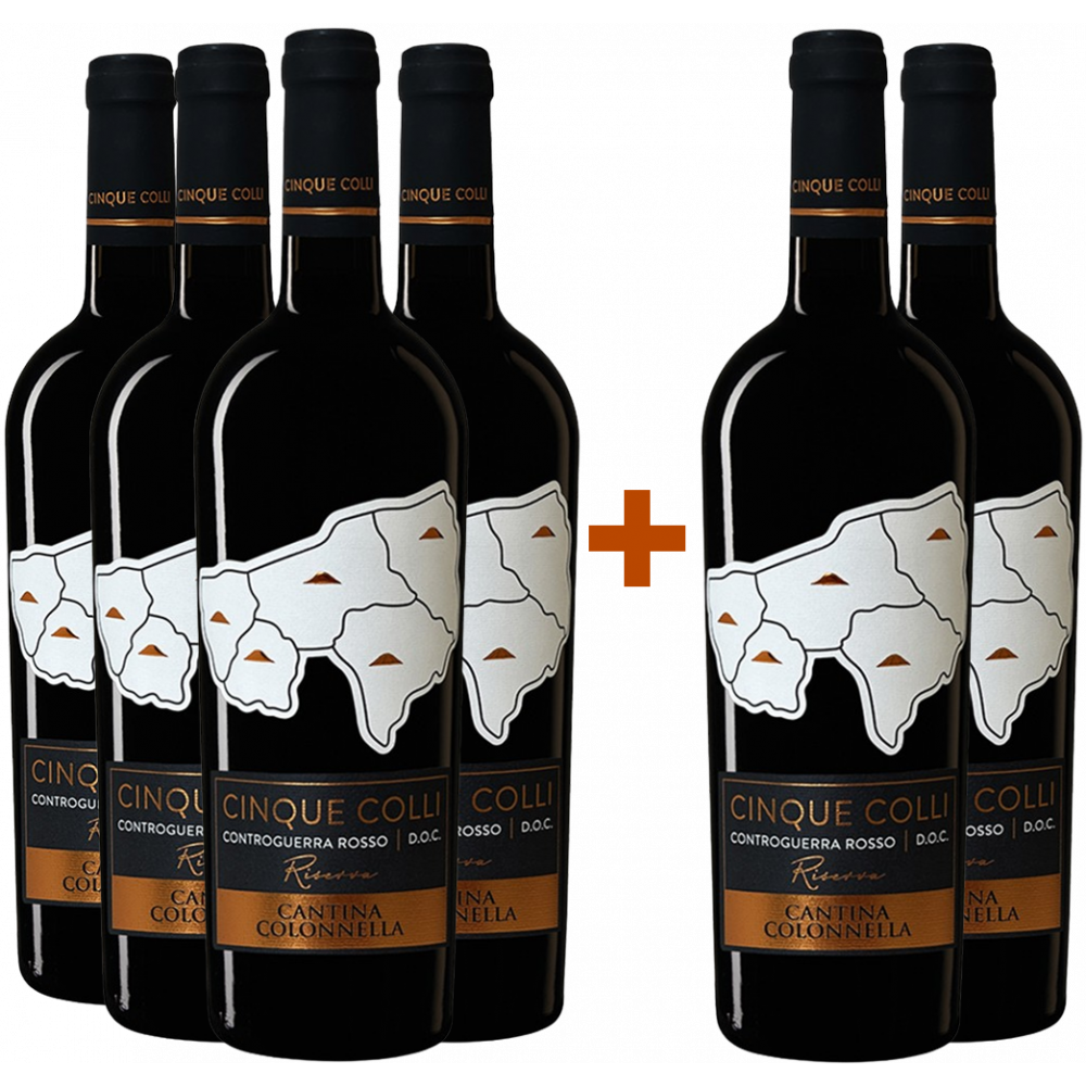 Cantina Colonnella 4+2 Paket Cinque Colli Riserva Controguerra DOC