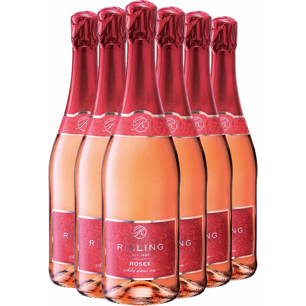 Rilling Sekt Paket Rosé Sekt demi sec halbtrocken - Rilling Sekt