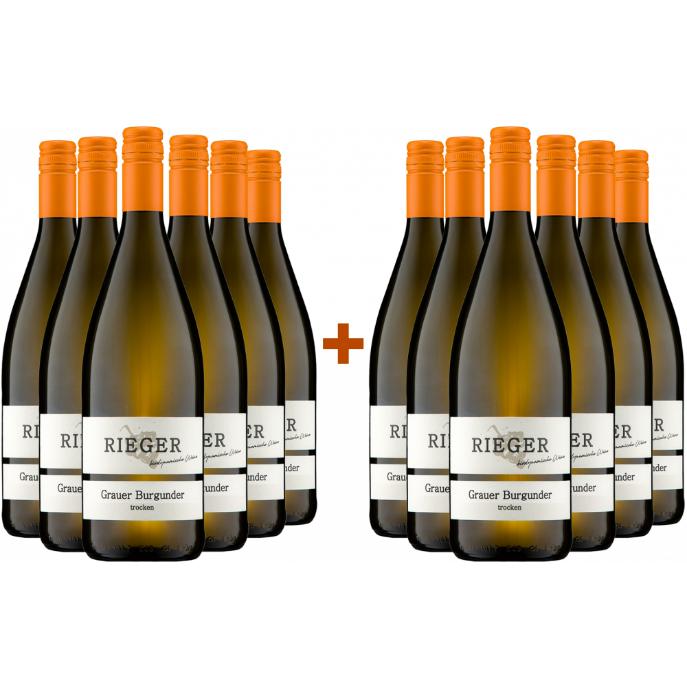 Weingut Rieger 6+6 Paket Grauer Burgunder trocken 1,0L BIO