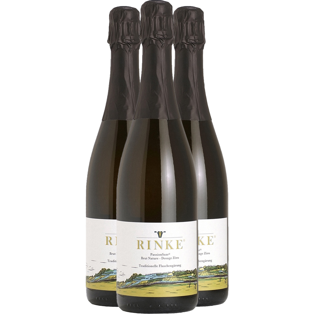 Weingut Rinke 3er Bündel PassionSaar Riesling Sekt Dosage Zéro